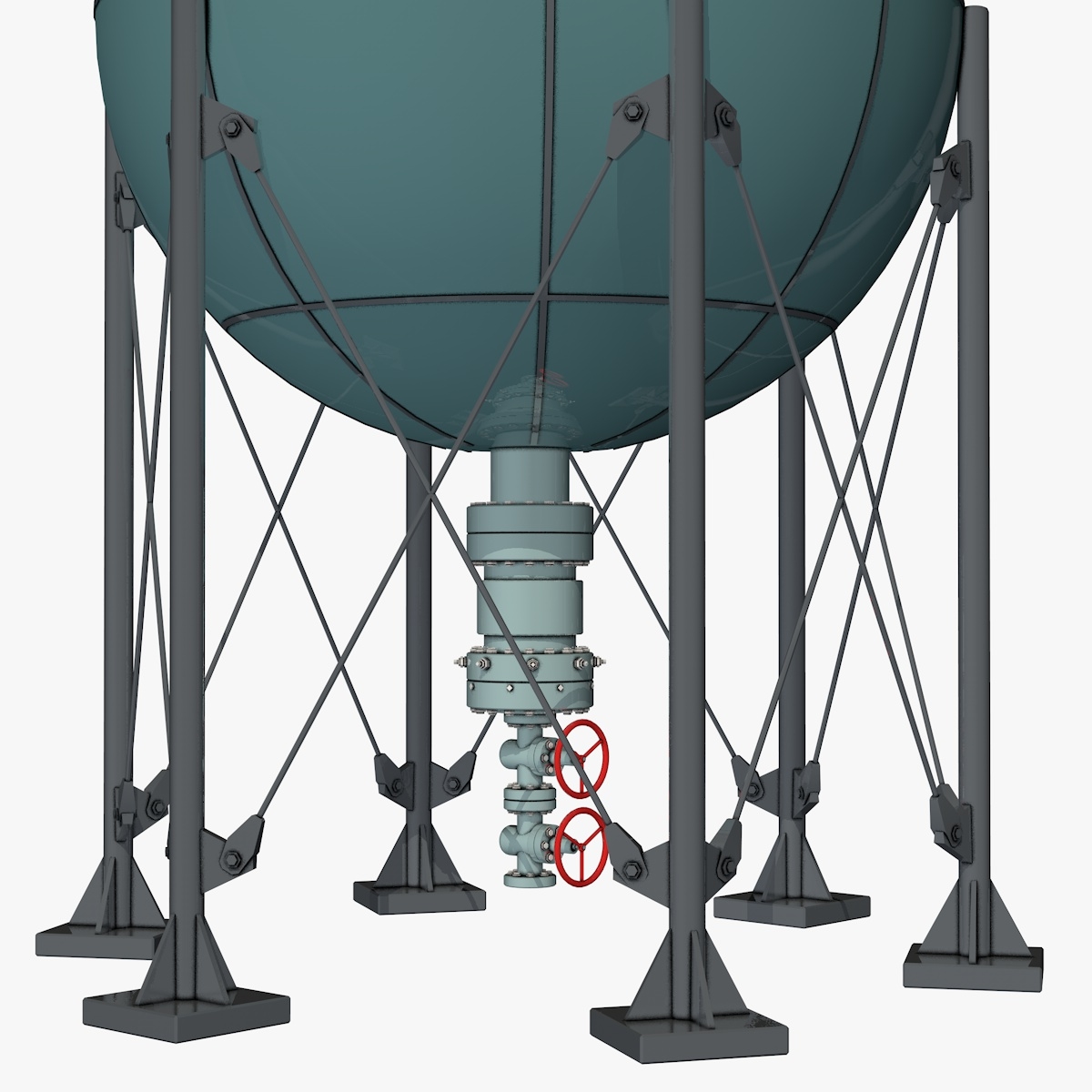 storage spherical tank 3d model
