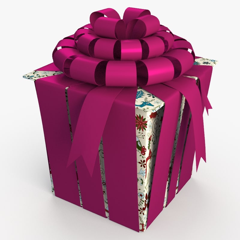 3d model christmas gift present box