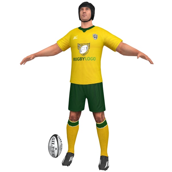 3d model rugby player