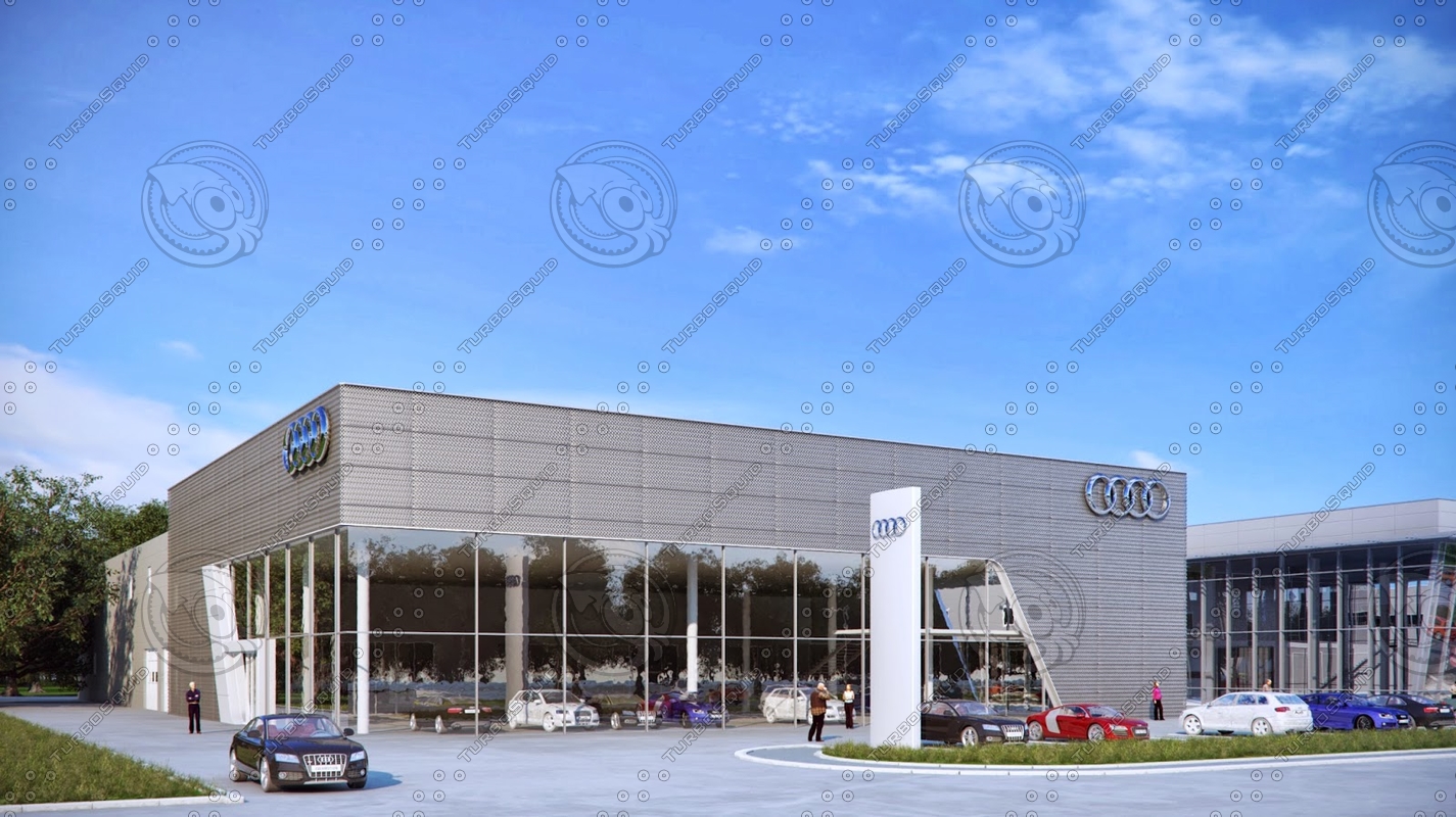 3d model auto dealer centre