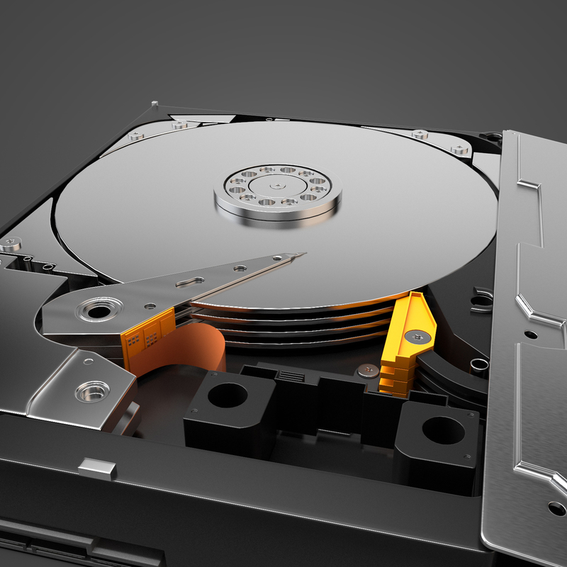 hard disk drive hdd 3d model