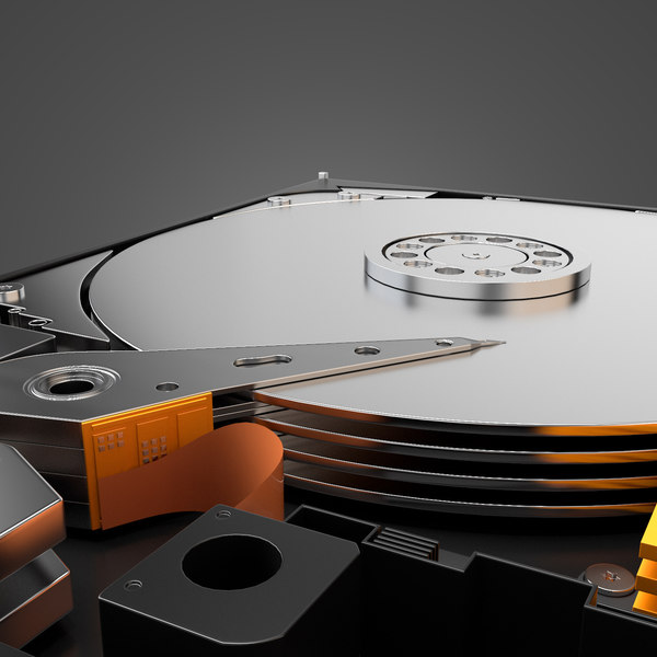 hard disk drive hdd 3d model