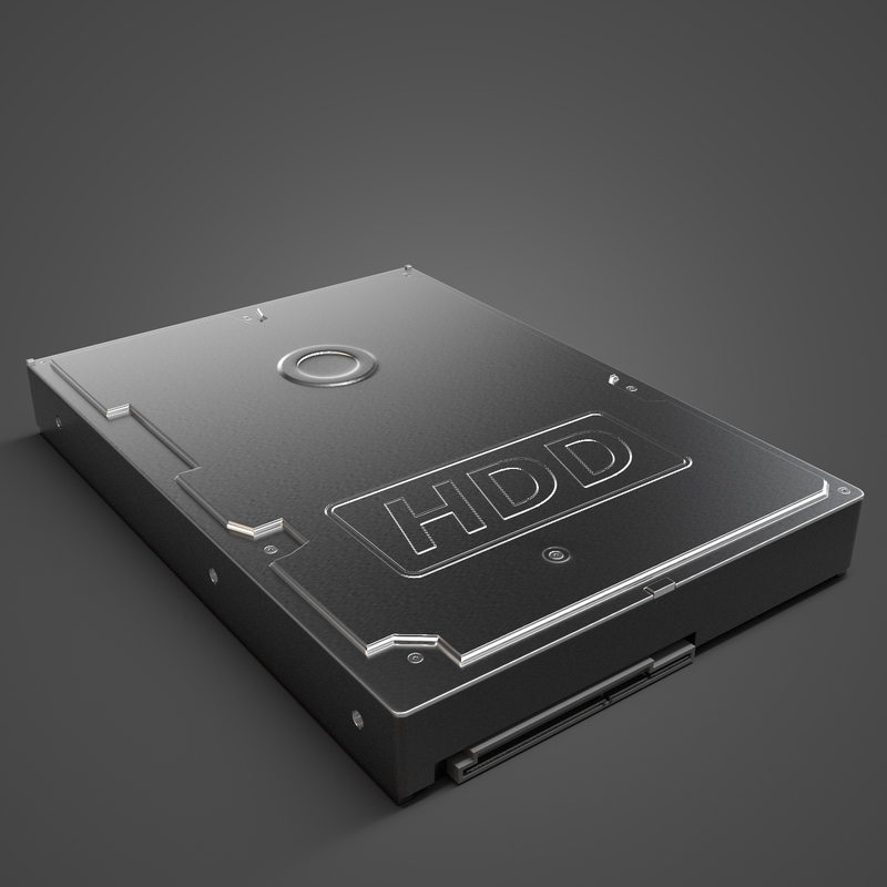 hard disk drive hdd 3d model