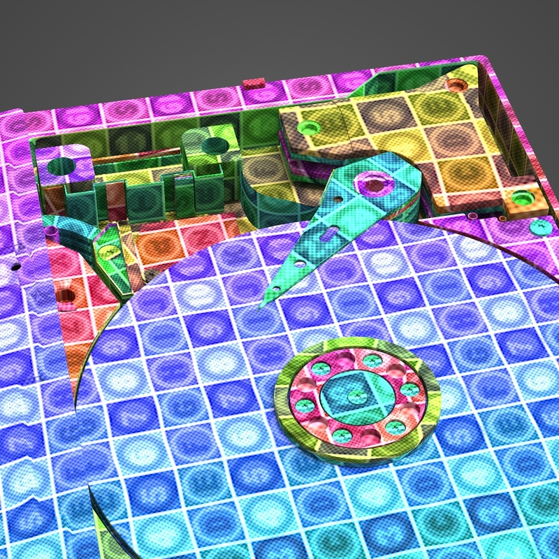 hard disk drive hdd 3d model
