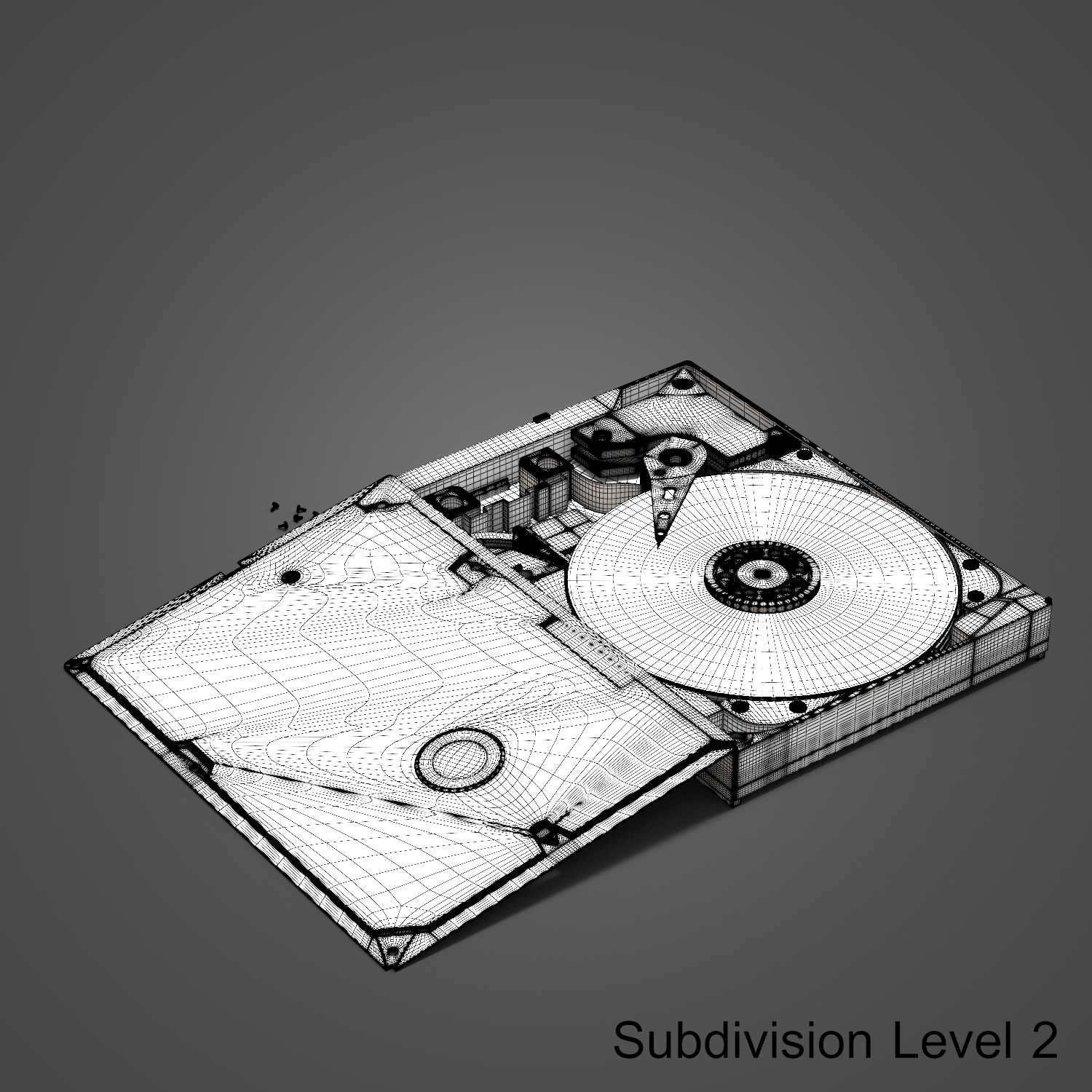 hard disk drive hdd 3d model