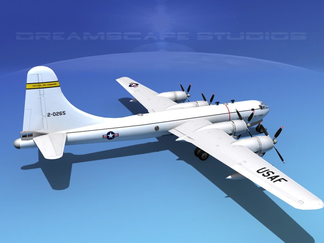 superfortress boeing b-50 bomber 3d 3ds