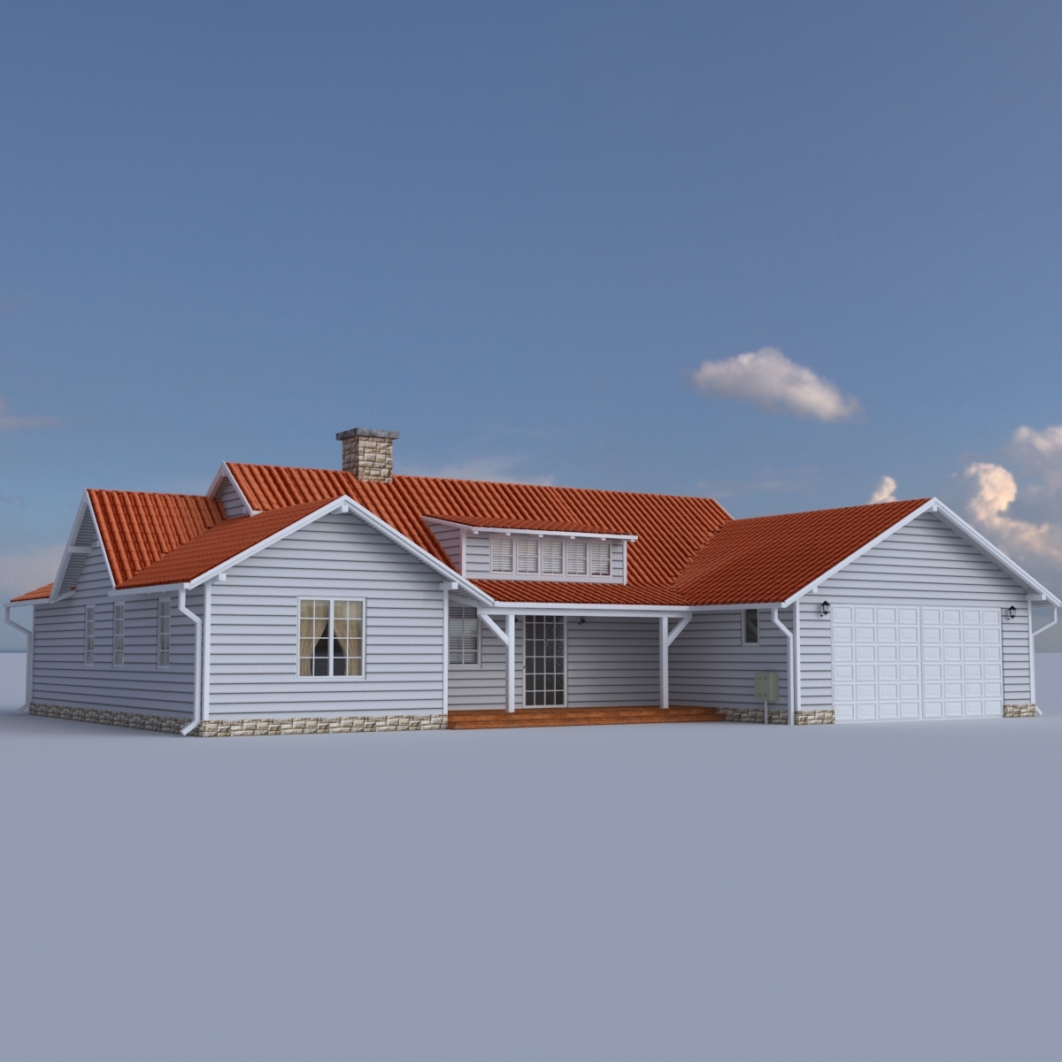 3d model of single family house