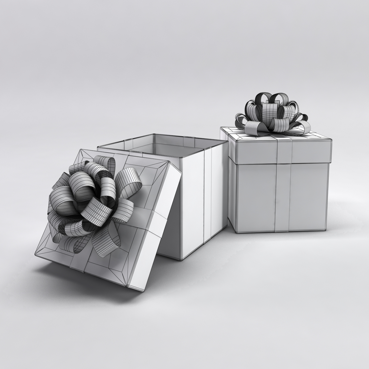 3d gift box model