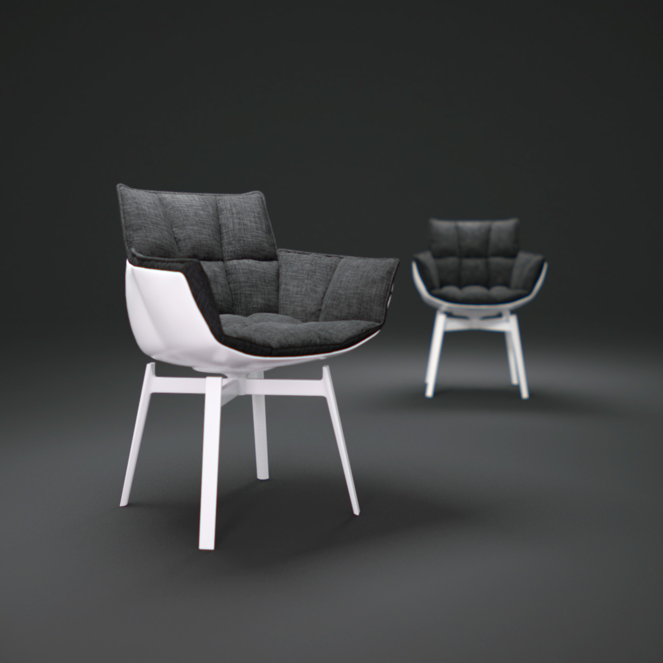 b b-husk-chairs 3d model