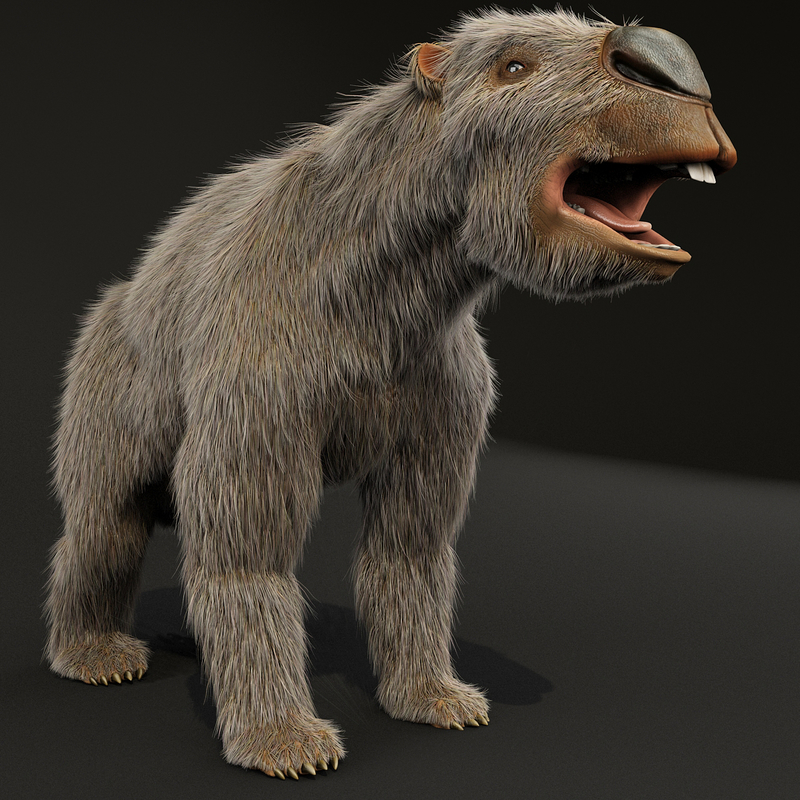 3dsmax diprotodon fur rigged