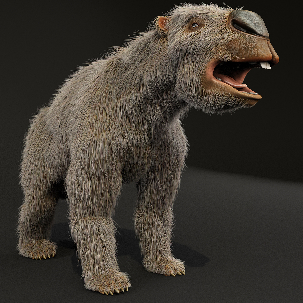 3dsmax diprotodon fur rigged