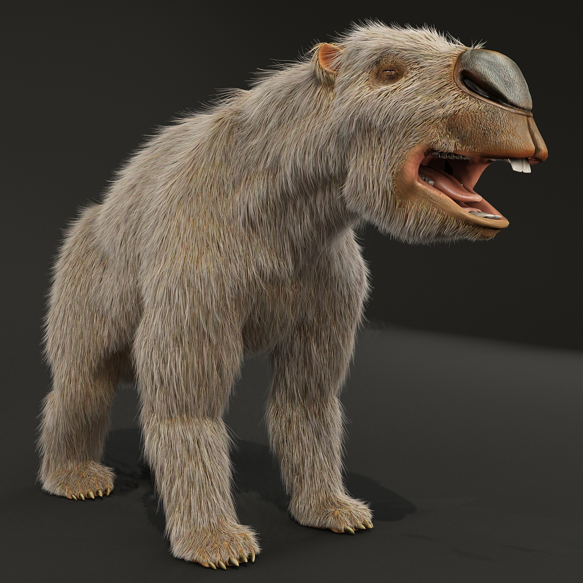 3dsmax diprotodon fur rigged