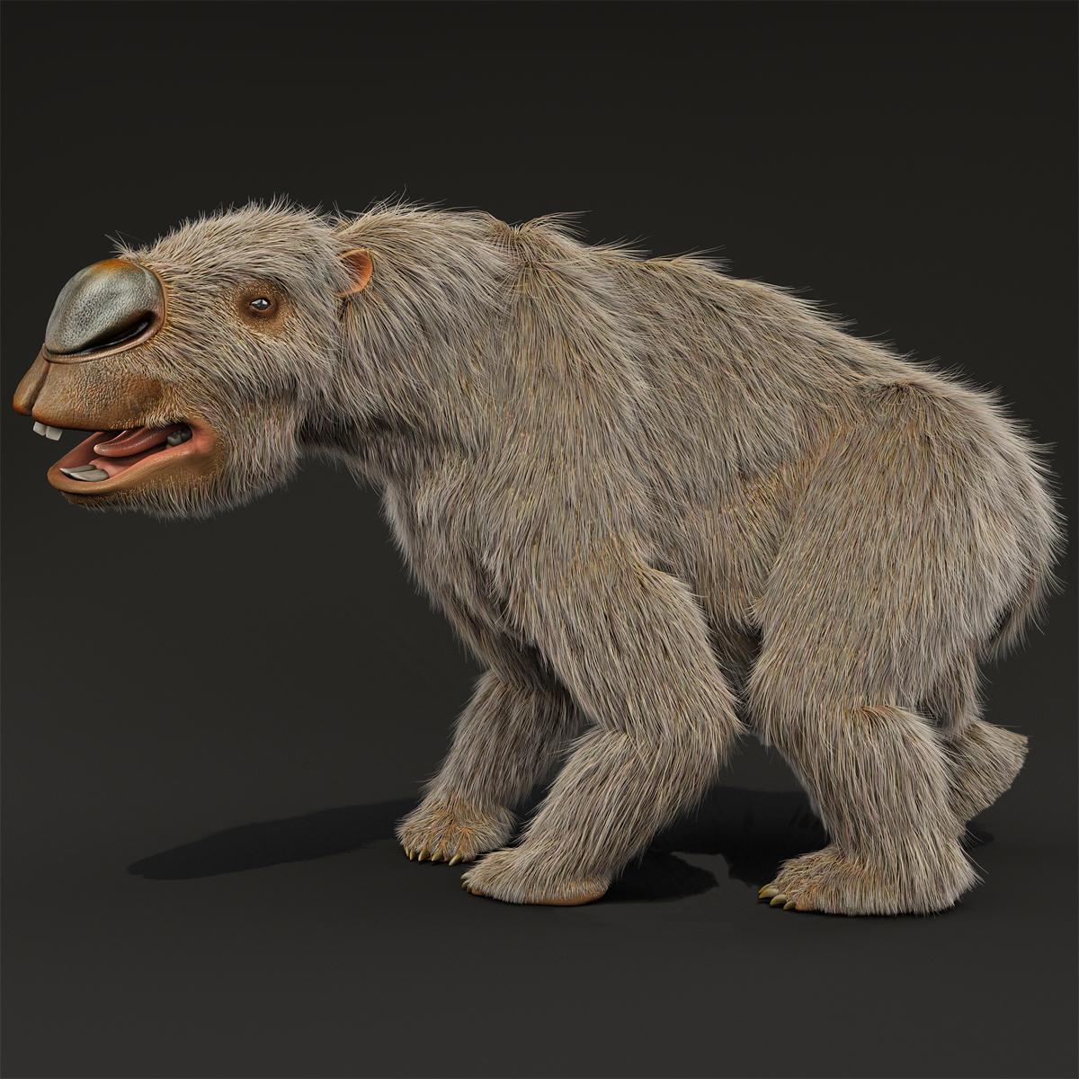 3dsmax diprotodon fur rigged