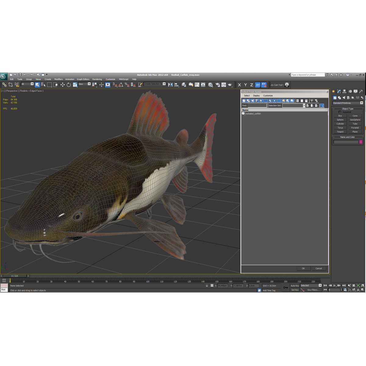 3d model redtail catfish