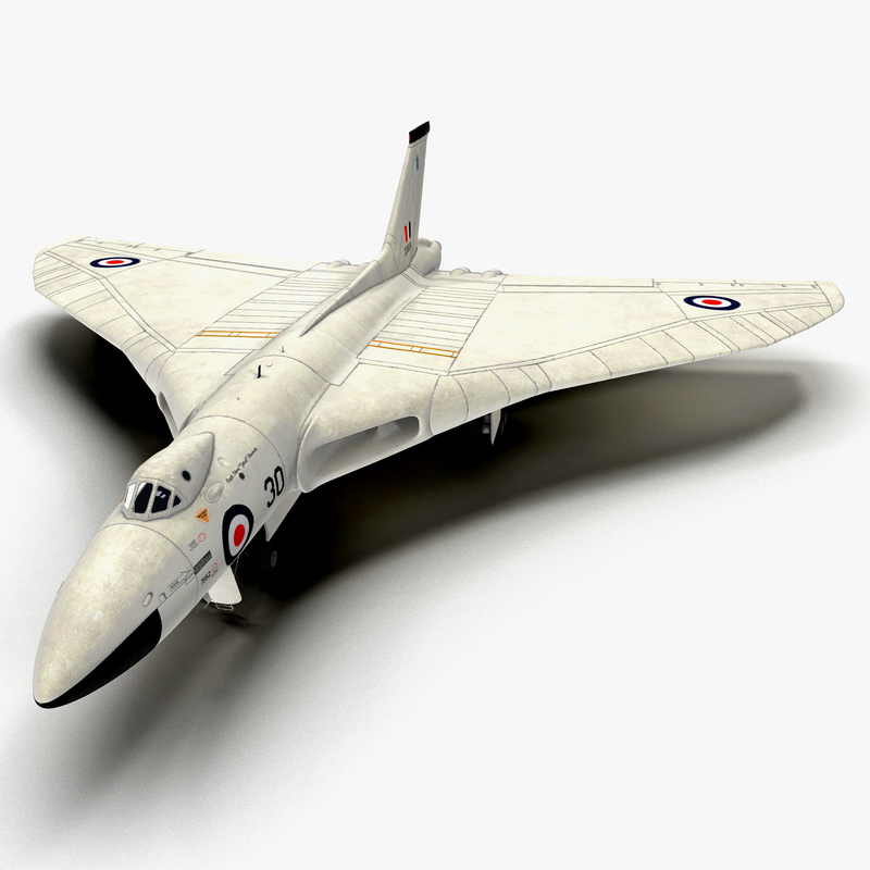 3d aircraft avro vulcan rigged