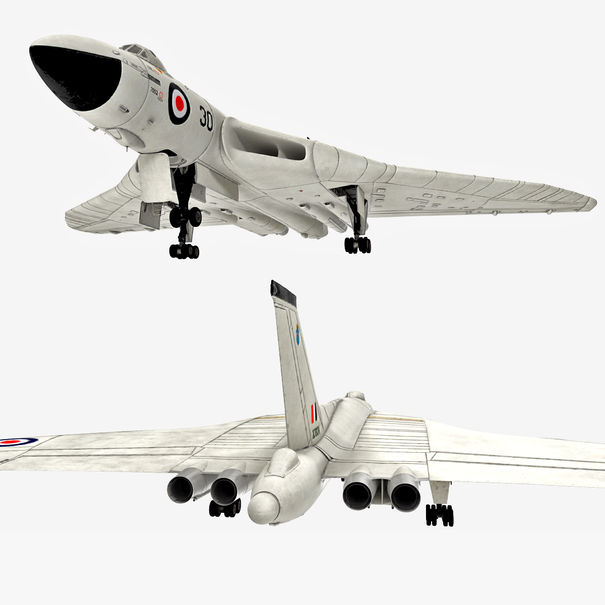 3d aircraft avro vulcan rigged