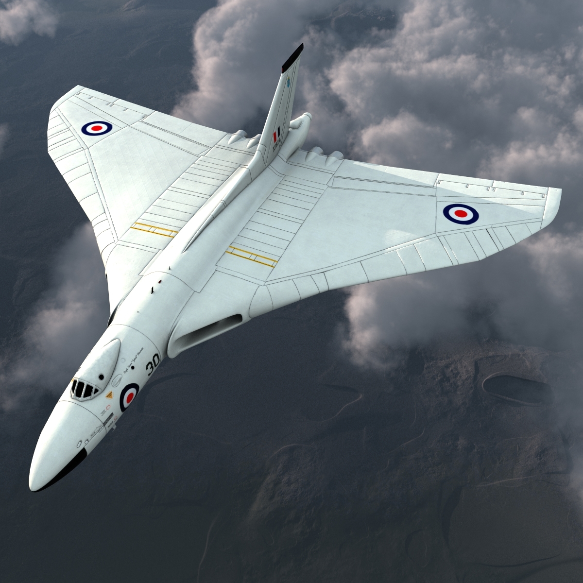 3d aircraft avro vulcan rigged