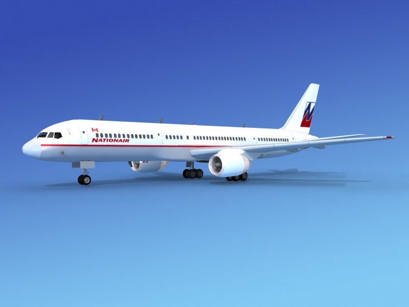 3d model airline boeing 757 757-200