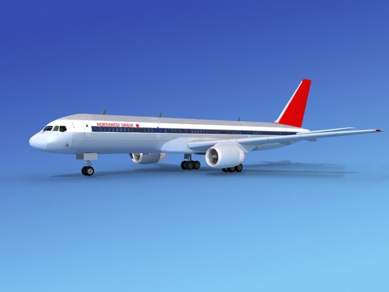 3d airline boeing 757 757-200 model