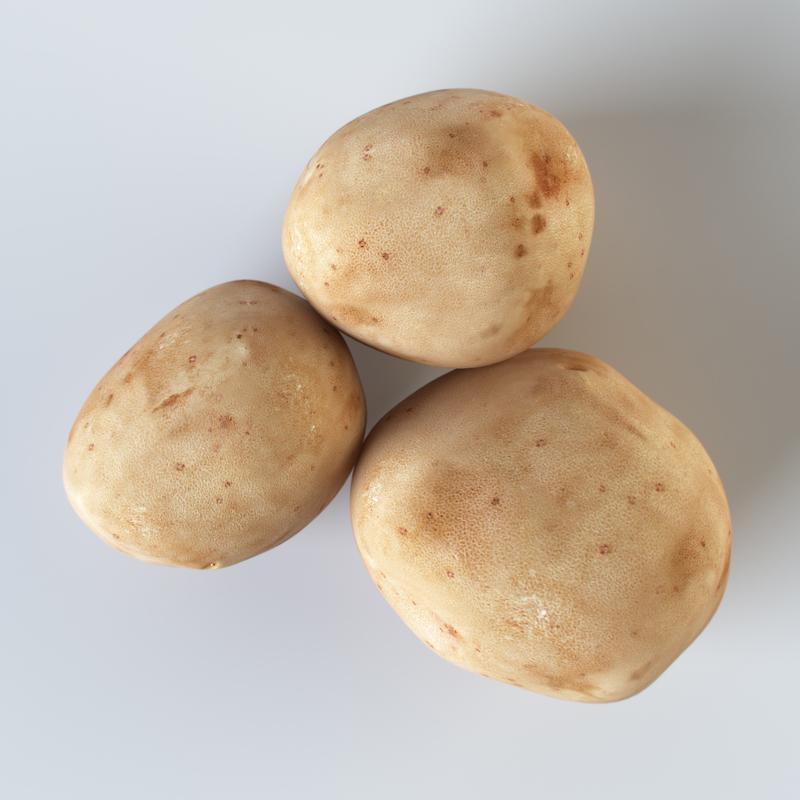 realistic potatoes obj
