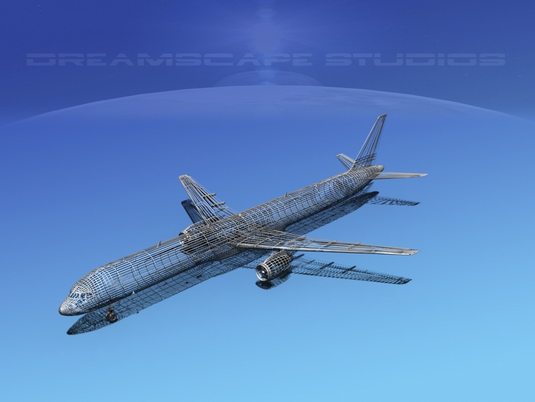 3d airline boeing 757 757-300 model