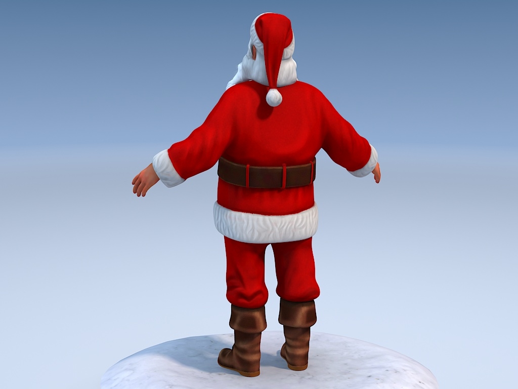 3d santa rigged claus