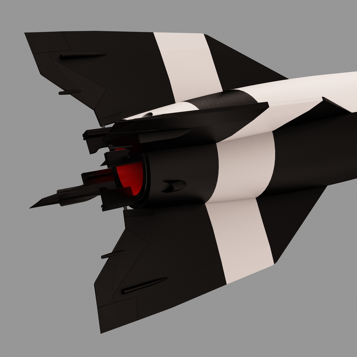 3d ballistic missile v-2 model