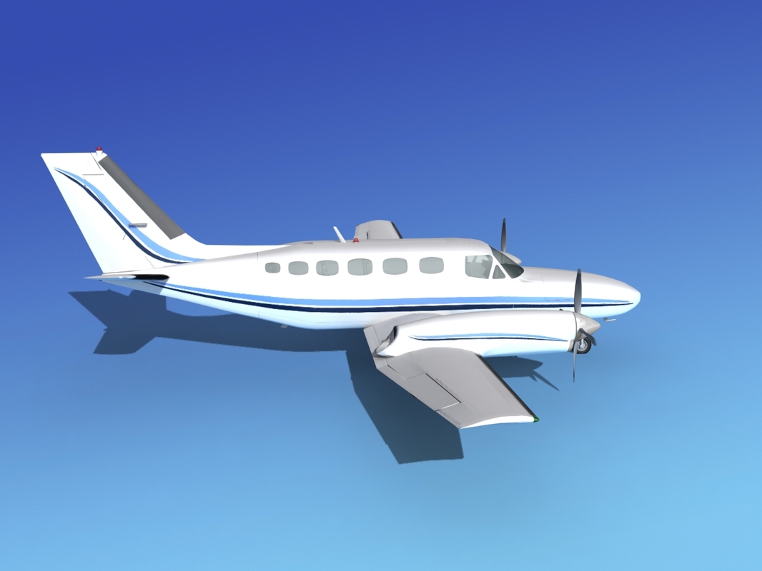 3d model propellers cessna 441 conquest