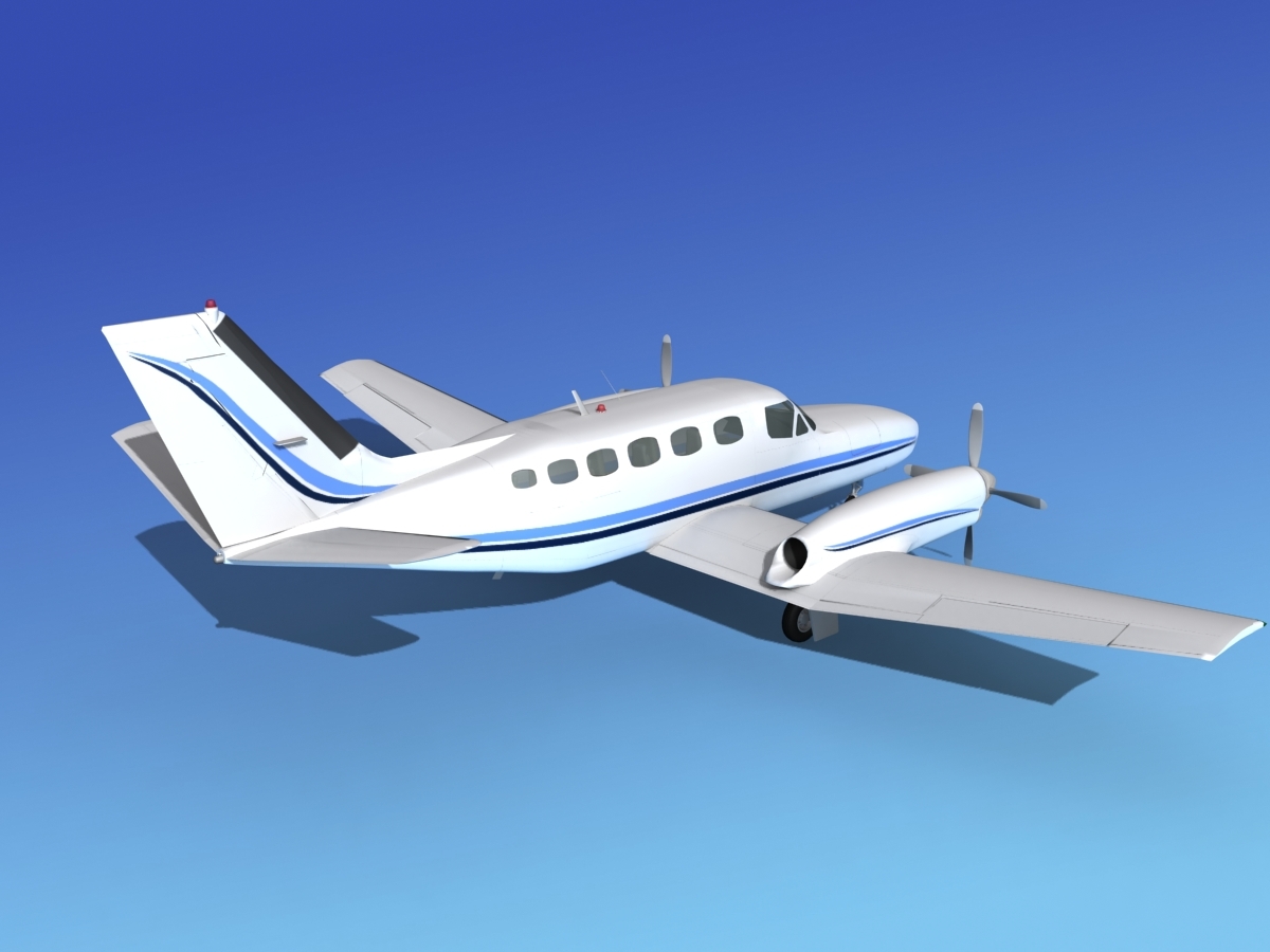 3d model propellers cessna 441 conquest