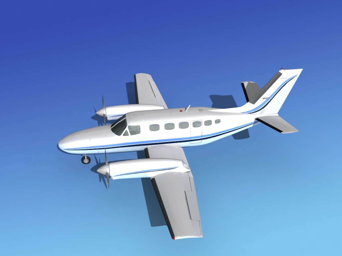 3d model propellers cessna 441 conquest