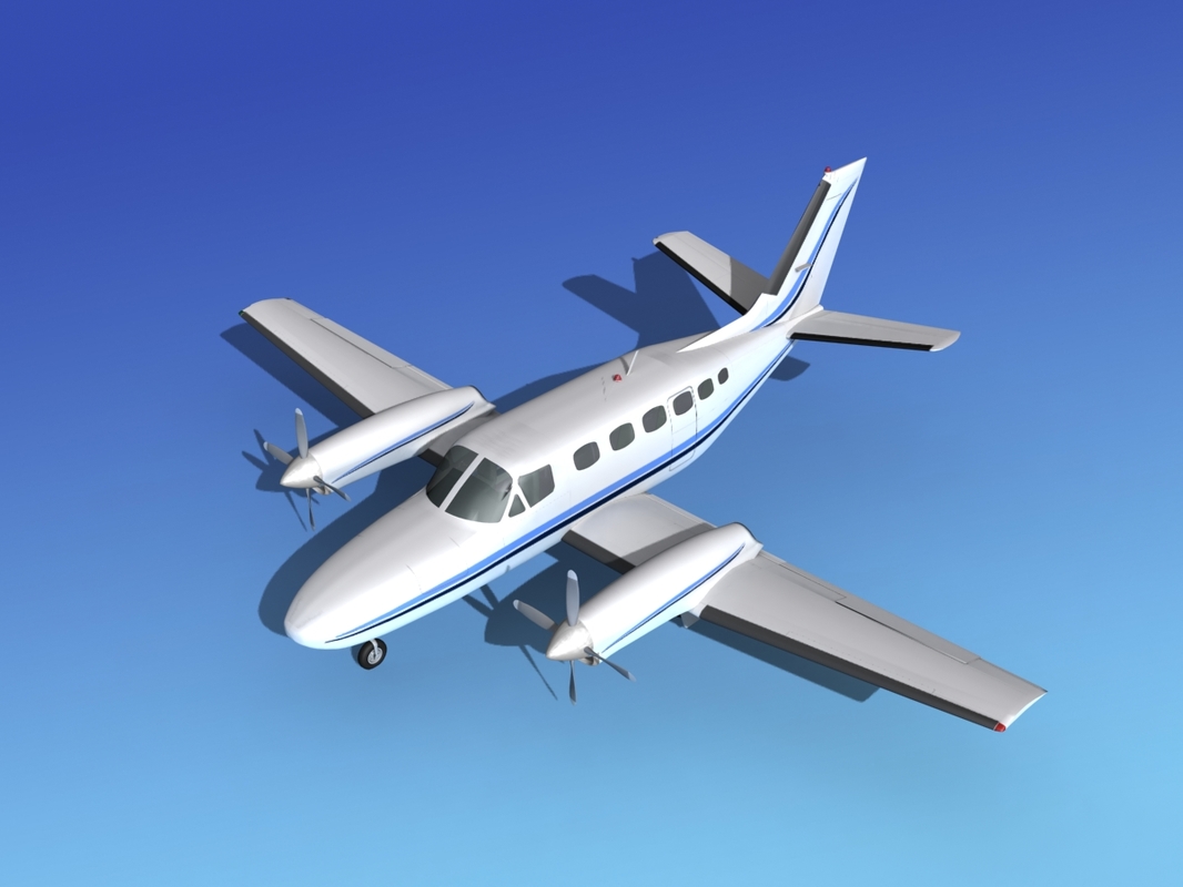 3d model propellers cessna 441 conquest