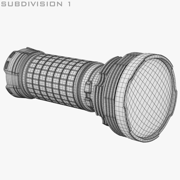 3d model of flashlight fenix tk75 lights