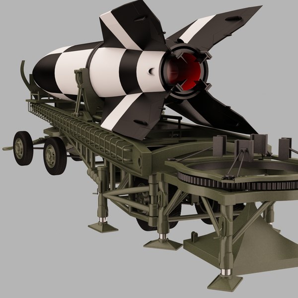 ballistic missile v-2 launcher 3d 3ds