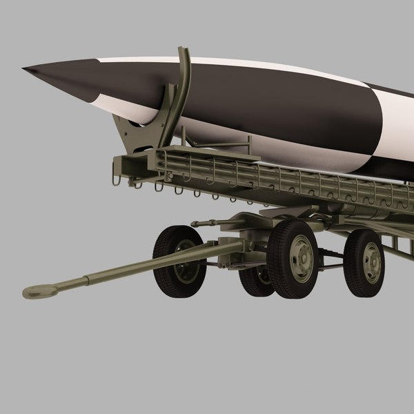 ballistic missile v-2 launcher 3d 3ds