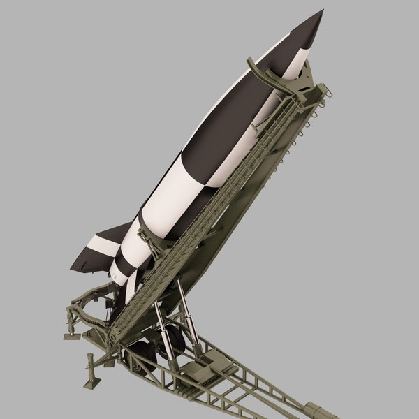 ballistic missile v-2 launcher 3d 3ds
