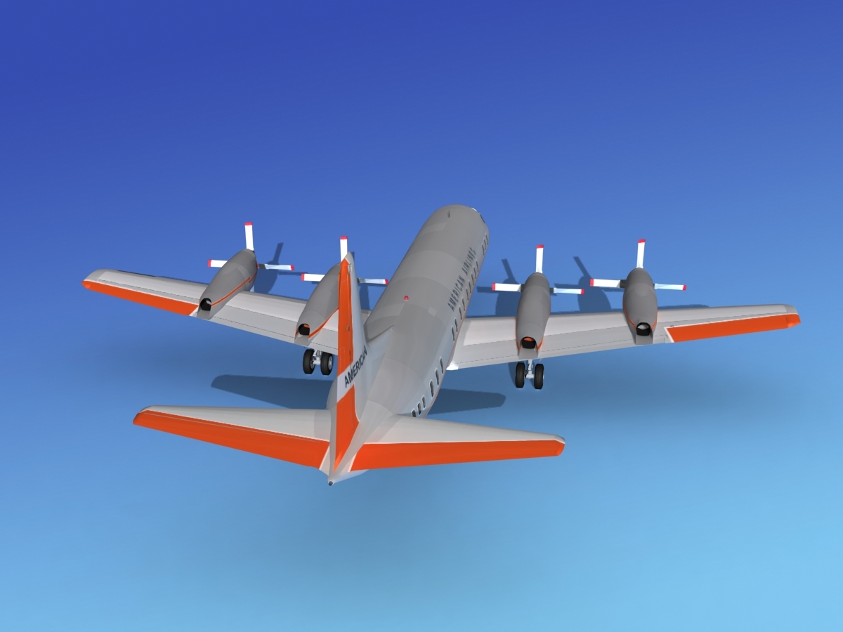 propellers electra airline lockheed 3d model