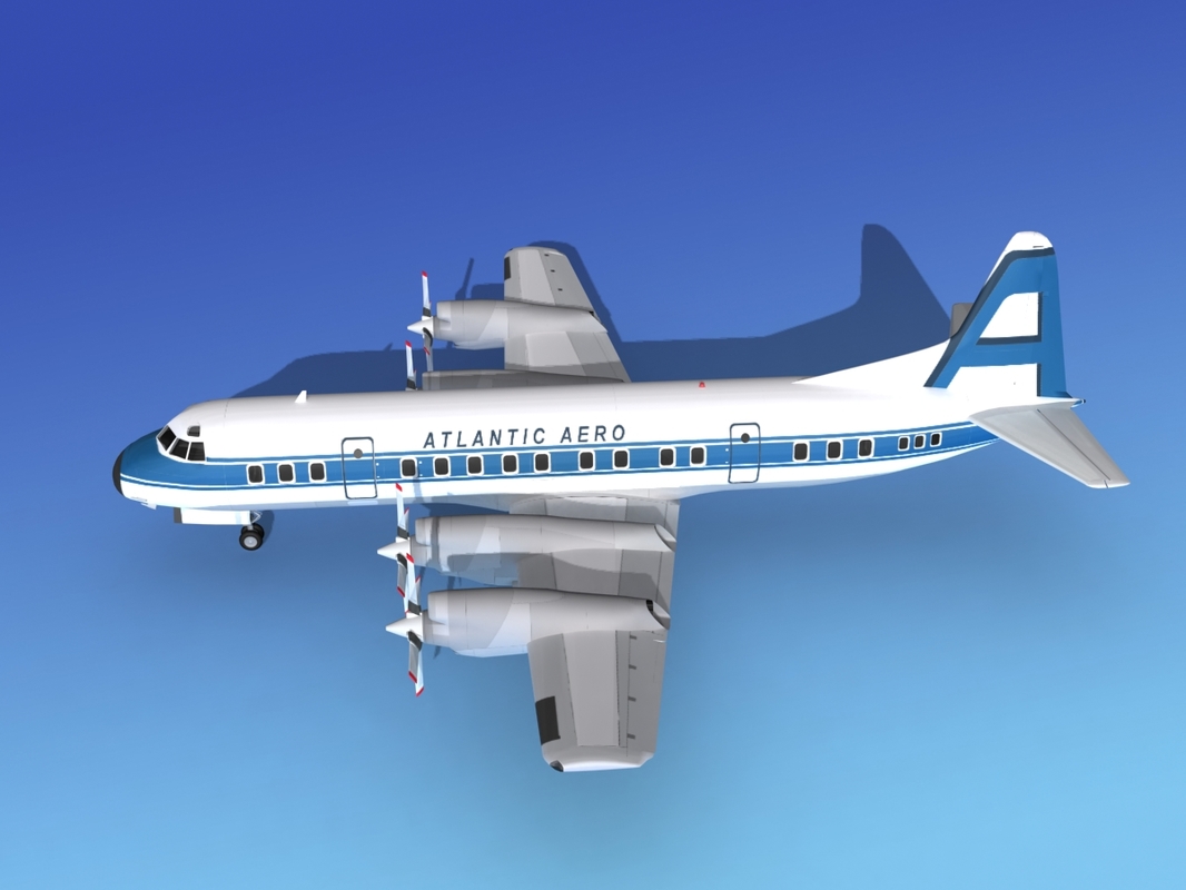 Lockheed L188 Electra II Atlântico Aero Modelo 3D - TurboSquid 872157