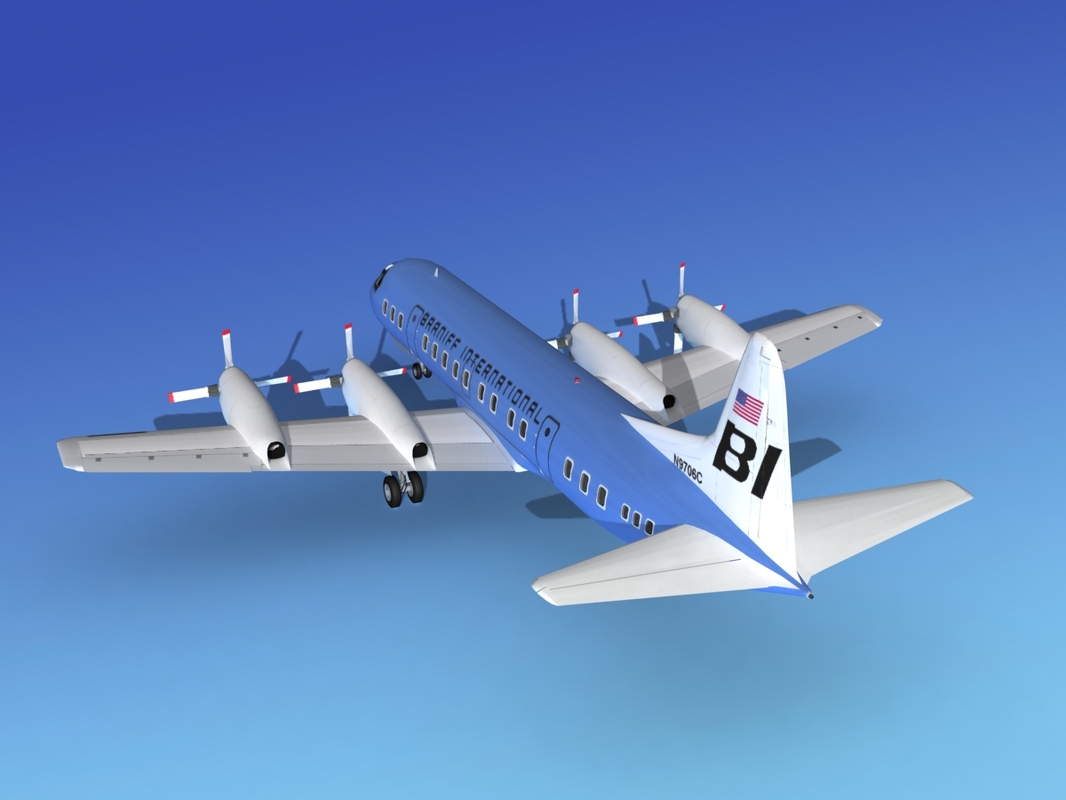 3d model propellers l188 electra lockheed