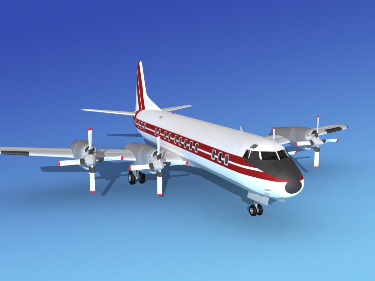 3d model propellers l188 electra lockheed