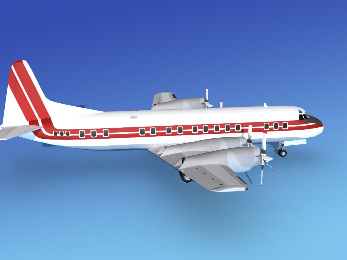 3d model propellers l188 electra lockheed