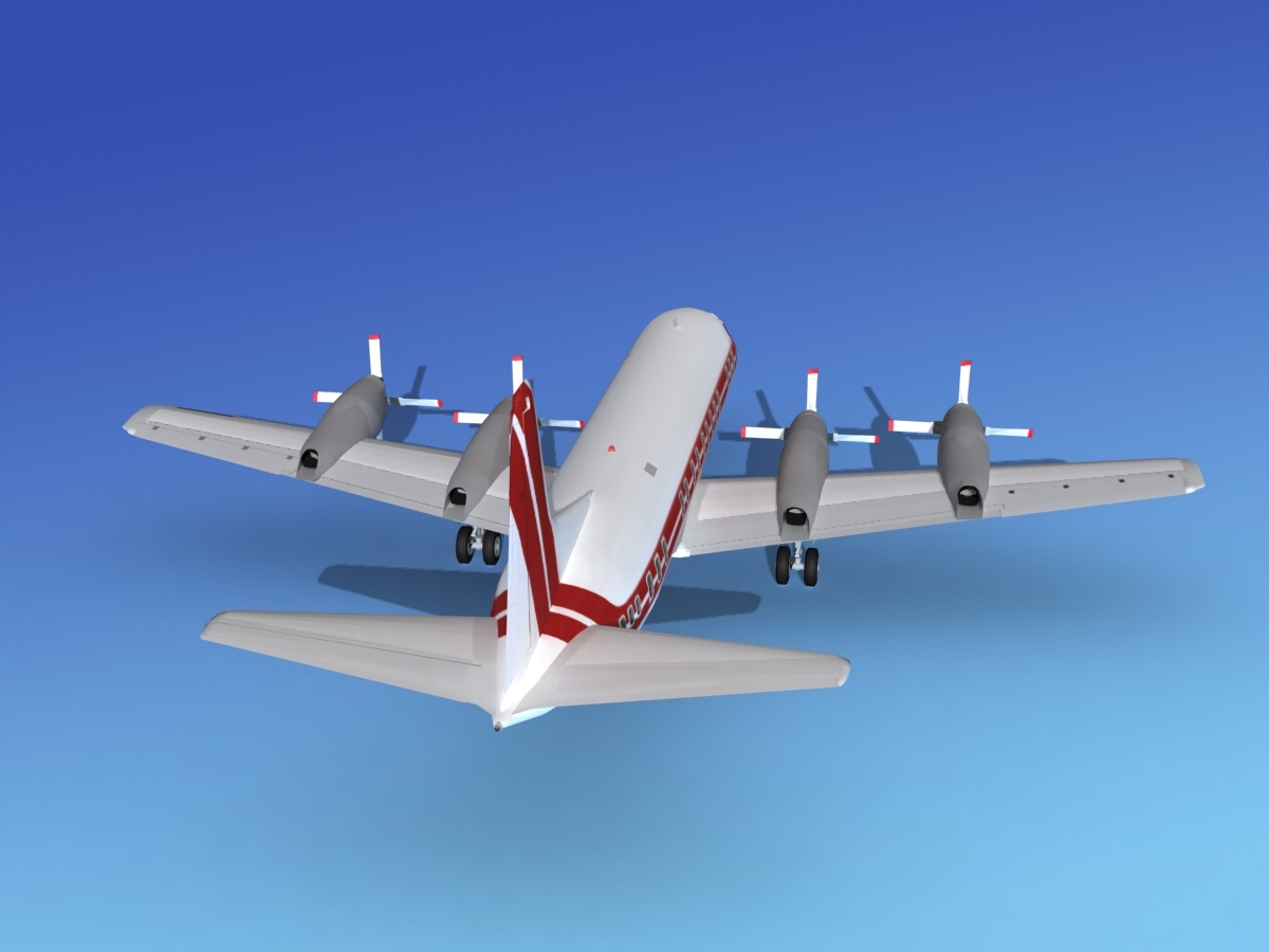 3d model propellers l188 electra lockheed