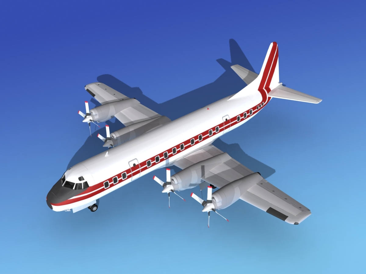 3d model propellers l188 electra lockheed