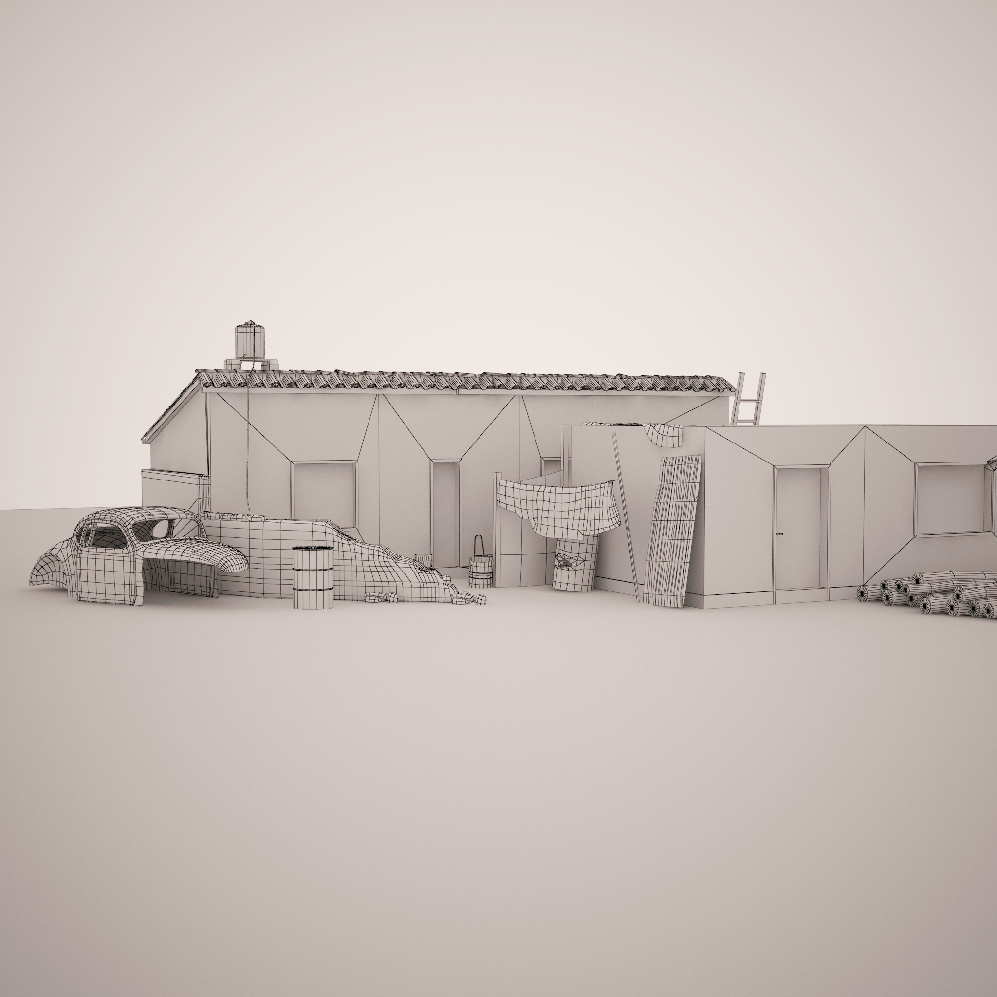 3d favela model