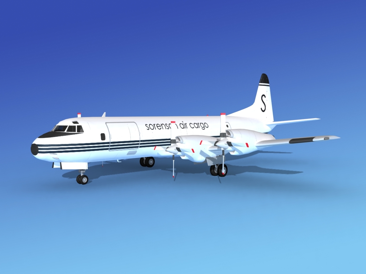 modelo 3d Lockheed L188 Electra II Sorenson Cargo - TurboSquid 872384