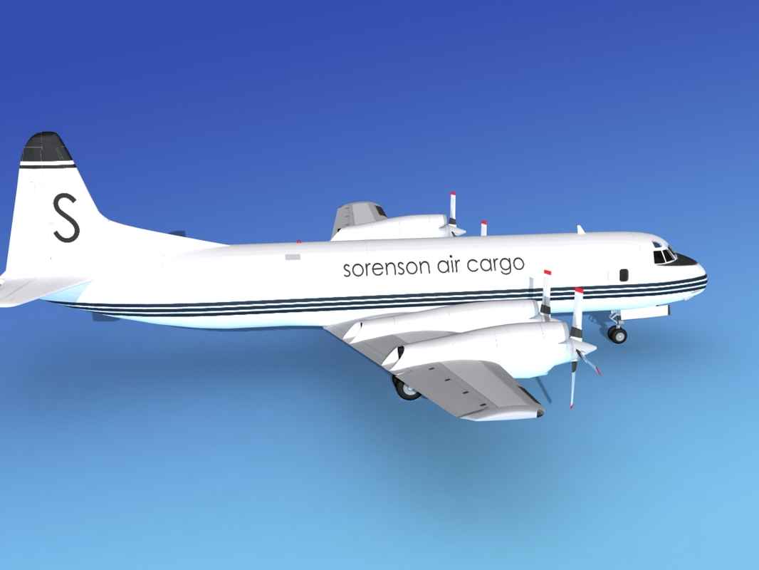 modelo 3d Lockheed L188 Electra II Sorenson Cargo - TurboSquid 872384