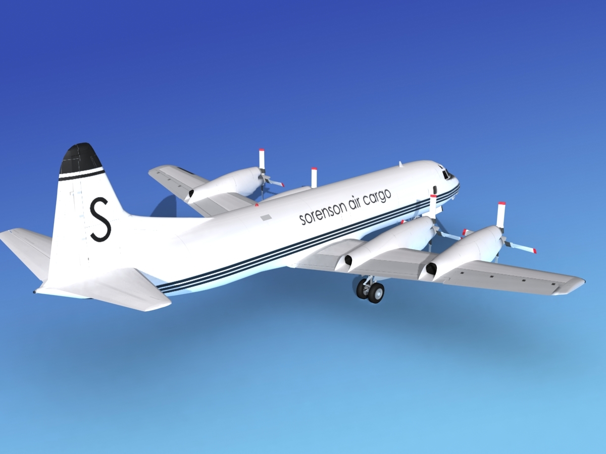 modelo 3d Lockheed L188 Electra II Sorenson Cargo - TurboSquid 872384