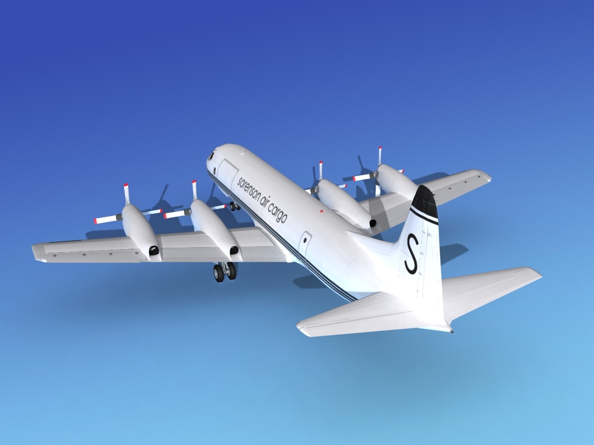 modelo 3d Lockheed L188 Electra II Sorenson Cargo - TurboSquid 872384