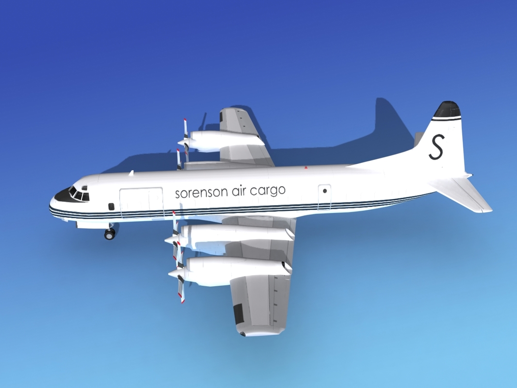 modelo 3d Lockheed L188 Electra II Sorenson Cargo - TurboSquid 872384
