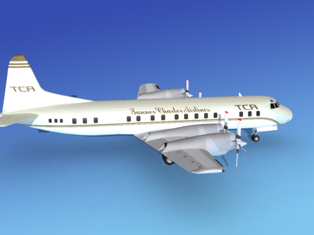 modelo 3d Lockheed L188 Electra II Tanner Charters - TurboSquid 872392