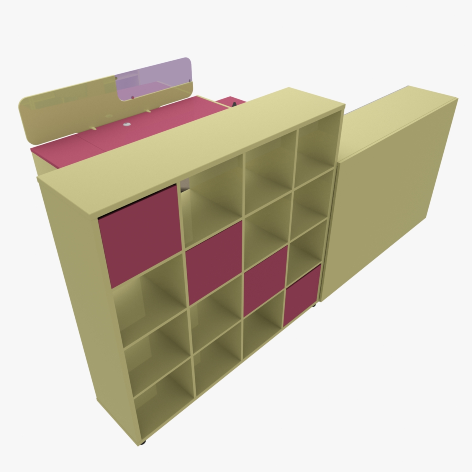 3d model of rack office table